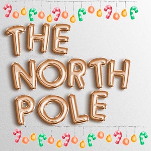 POLAR EXPRESS Banner Letter Balloons Polar Express Party Decorations ...