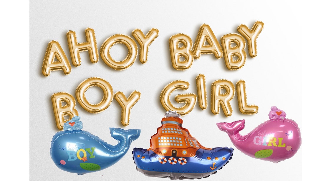AHOY Its a BOY Ahoy It's a GIRL Ahoy Twins Ahoy Baby Boy Girl Twins ...