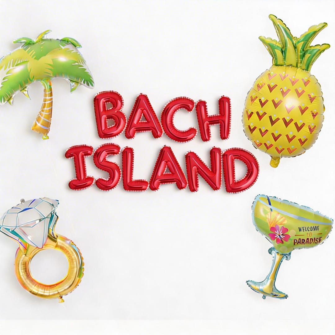 Bach Island Balloon Garland | Bachelorette Balloon Decor | Tropical ...