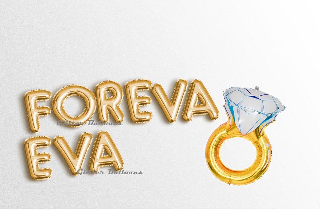 Cyber Sale FOREVA EVA 16" Letter Balloons Wedding Banner Bridal Shower ...