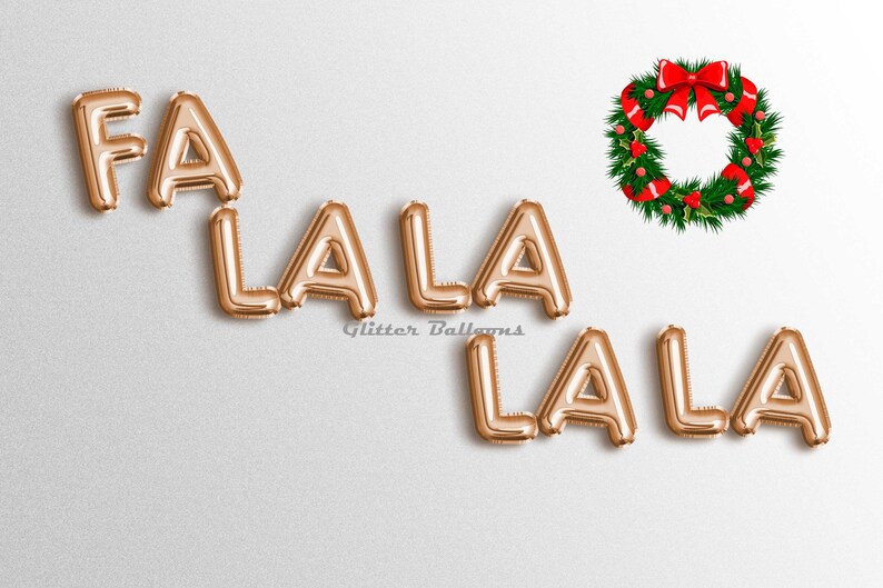 Sale ! Fa La La La La Letter Balloons Banner HO HO HO Santa Claus ...