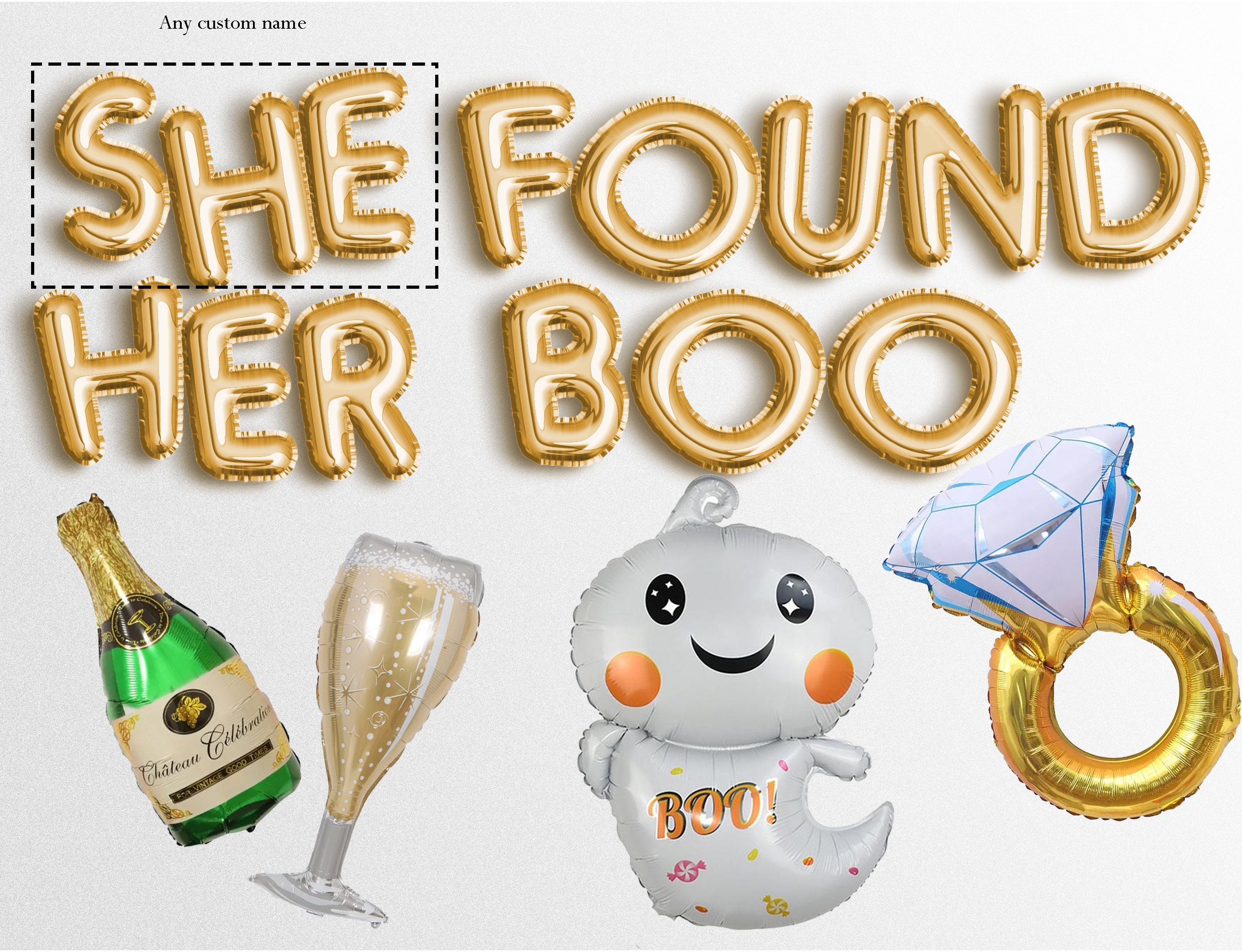 She Found Her Boo Banner | Personalize Name Halloween Bachelorette ...