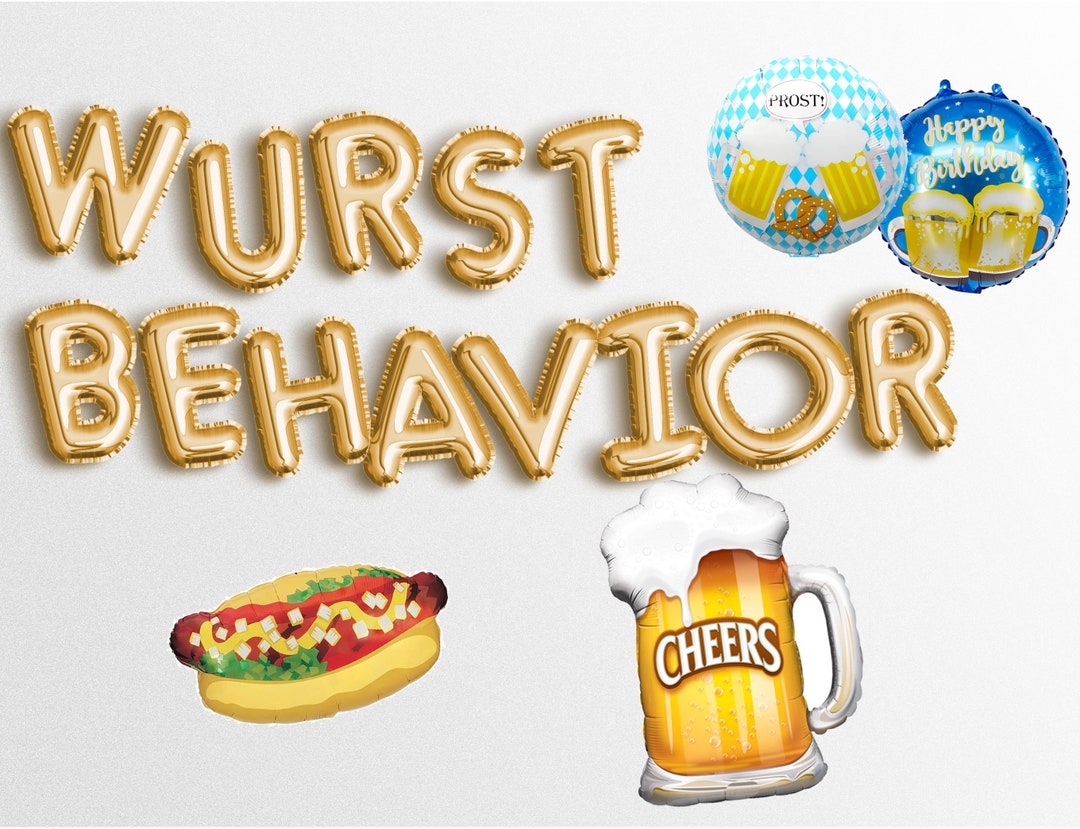 Funny Oktoberfest Birthday Banner Oktoberfest Balloon Garland Drinking ...