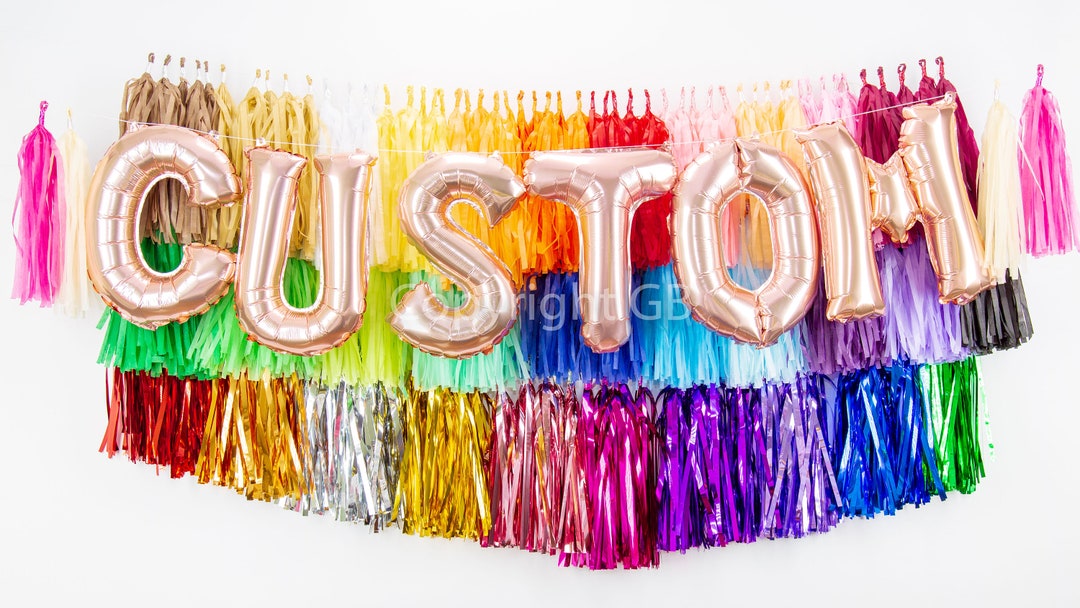 16" Rose Gold Custom Balloon/banner | Rose Gold Letter Balloons ...
