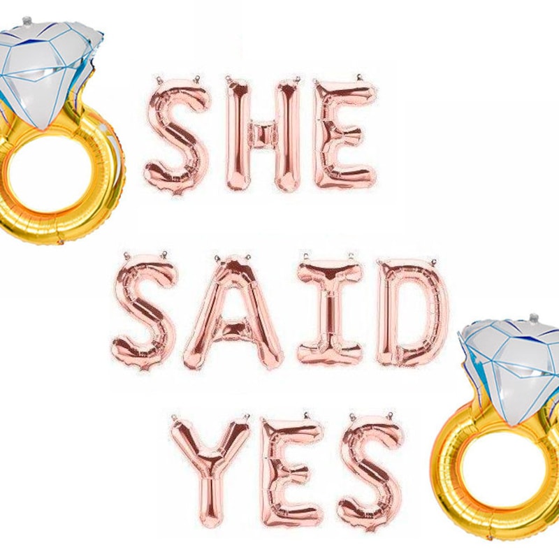 She Said Yes Banner - Etsy