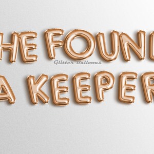 9 Colors SHE FOUND A KEEPER Letter Balloons Banner Party Balloon ...