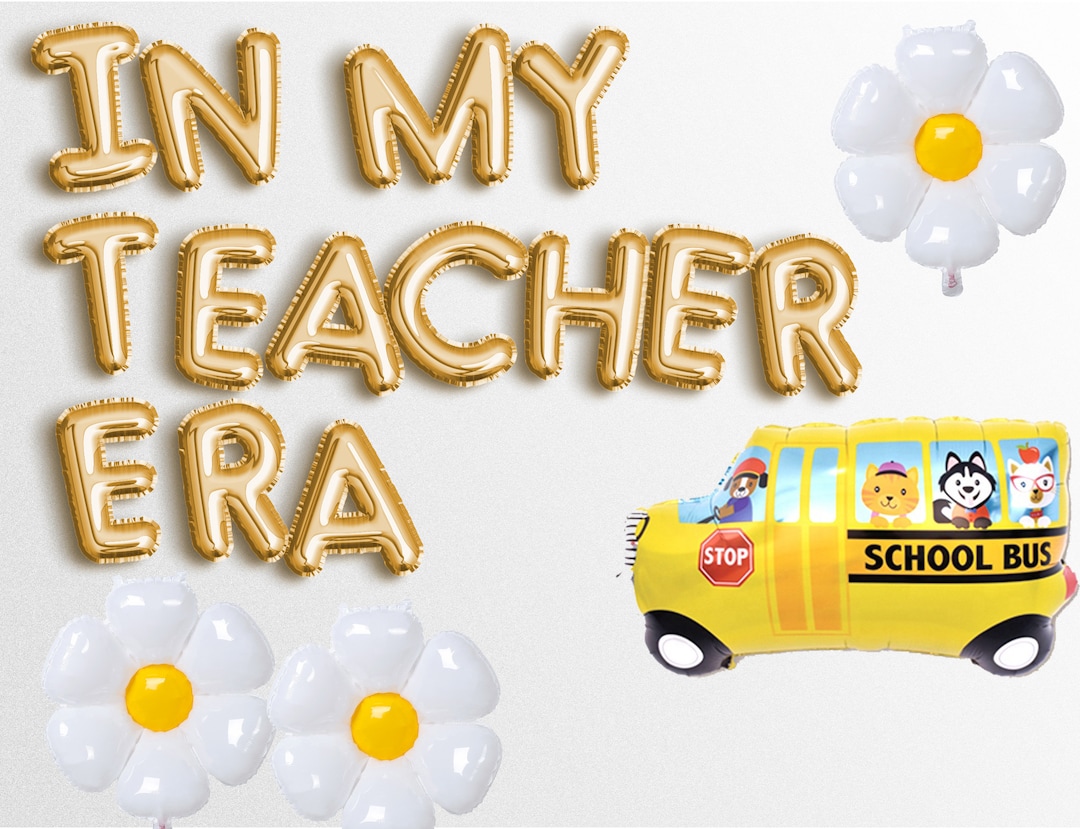 In My Teacher Era Balloons, Retro Teacher Garland, Teacher Appreciation ...