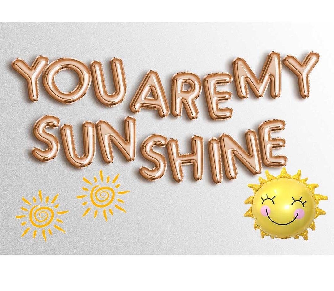 9 Colors YOU Are MY SUNSHINE Letter Balloons Banner You Are My Sunshine ...