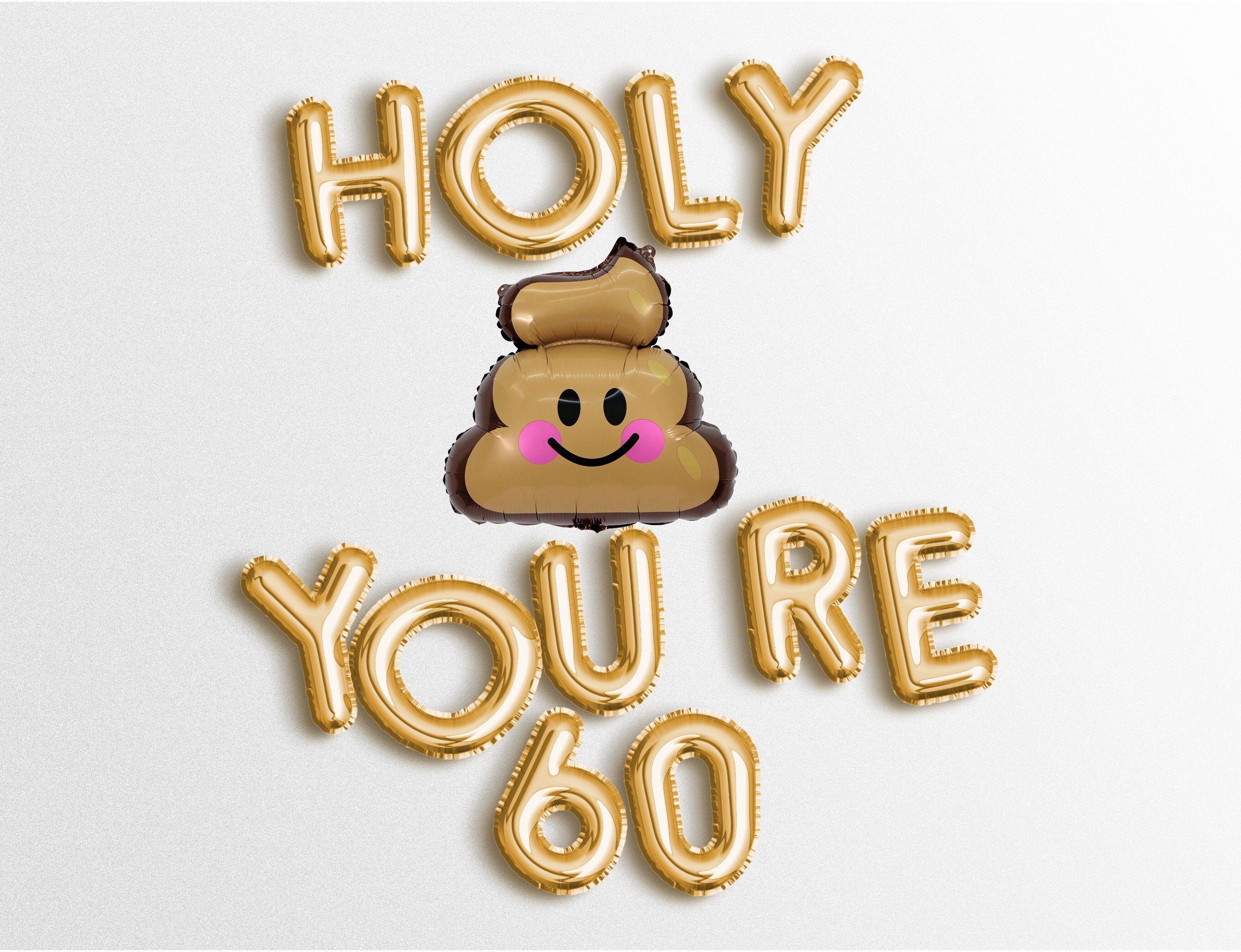 Craft Supplies & Tools sale SHIT IM 60 Sixty 16 Letter Balloons Banner ...