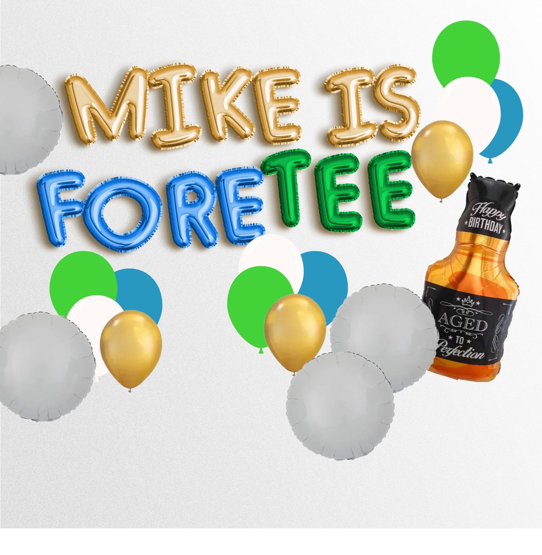 FORETEE Golf Balloons Banner Personizable Golf Garland Letters 40th 40 ...