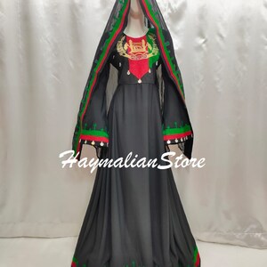 Afghan Kuchi Tribe Handmade Black Afghan Flag Traditional Embroidery ...