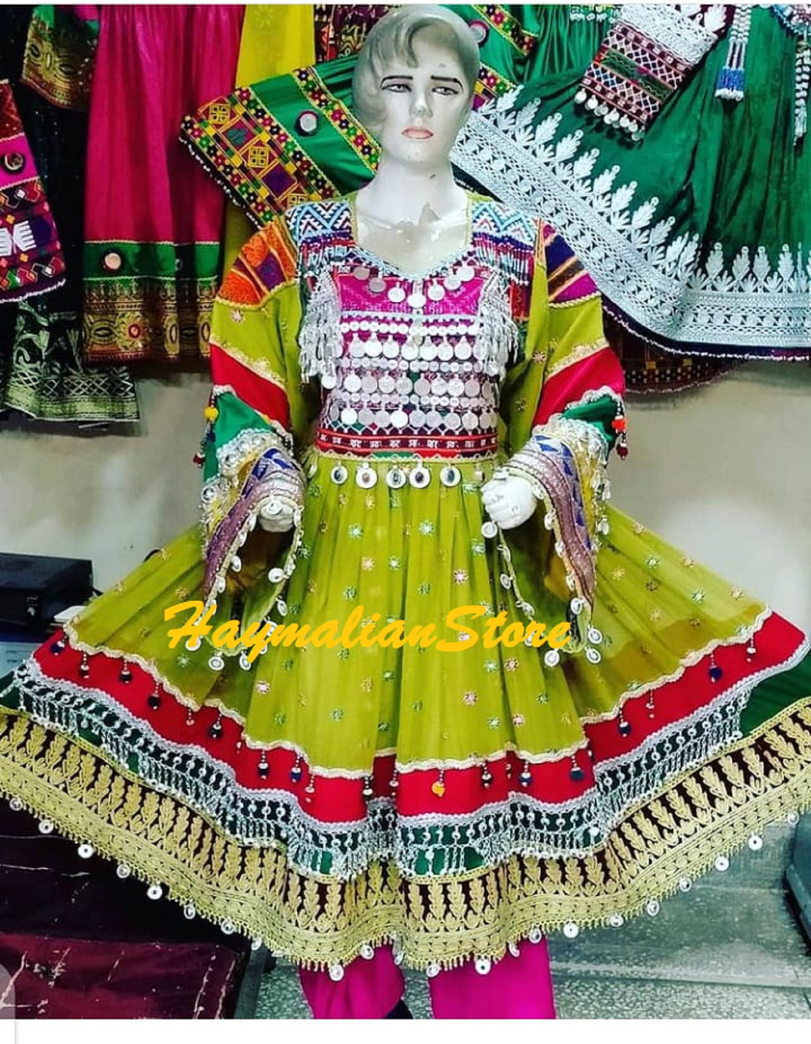 Afghan Kuchi Tribe Handmade Multi Color Silver/golden | Etsy