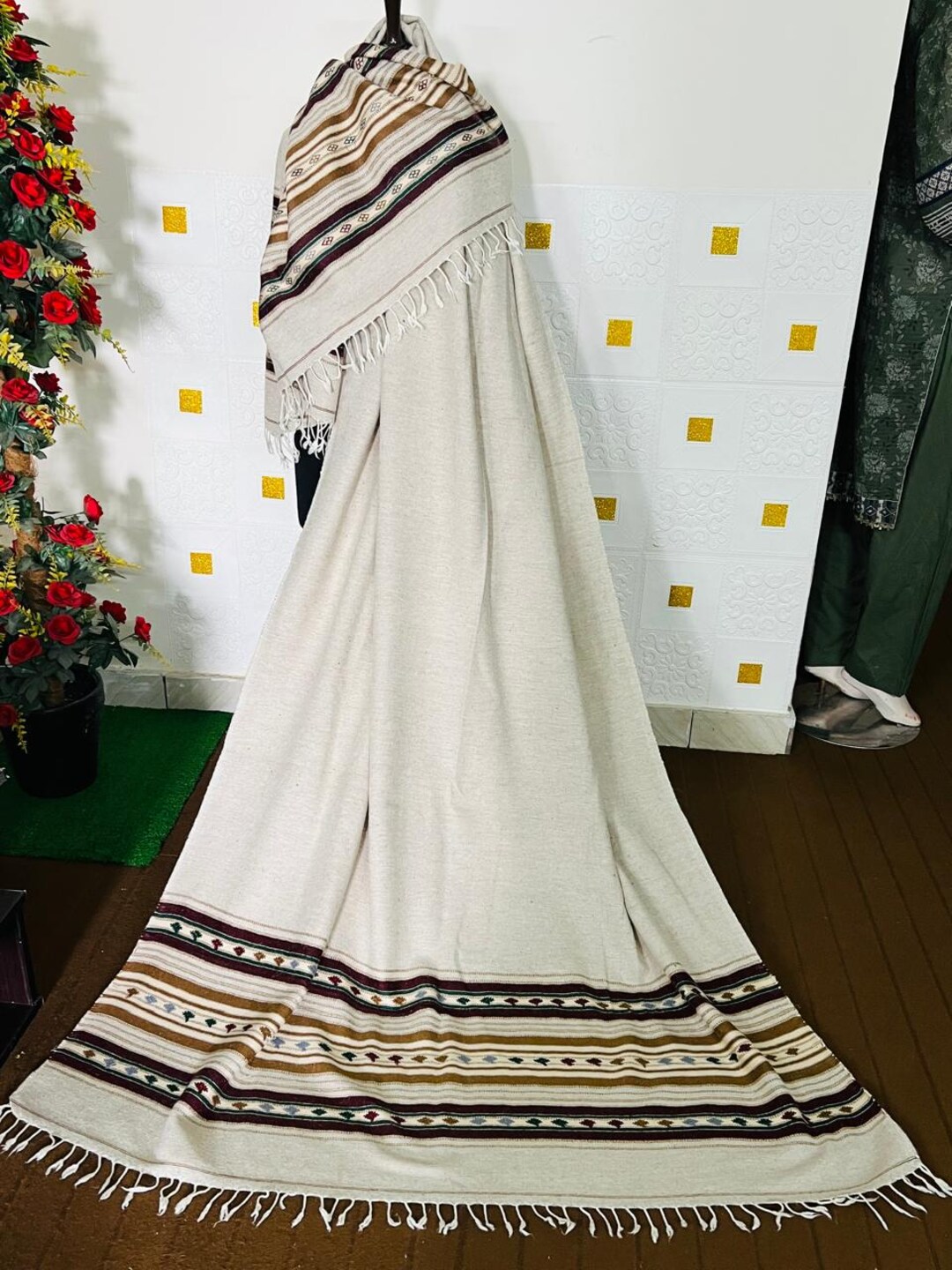 Afghan Wool Patu Blanket: Traditional Shawl, Winter Warmth - Etsy