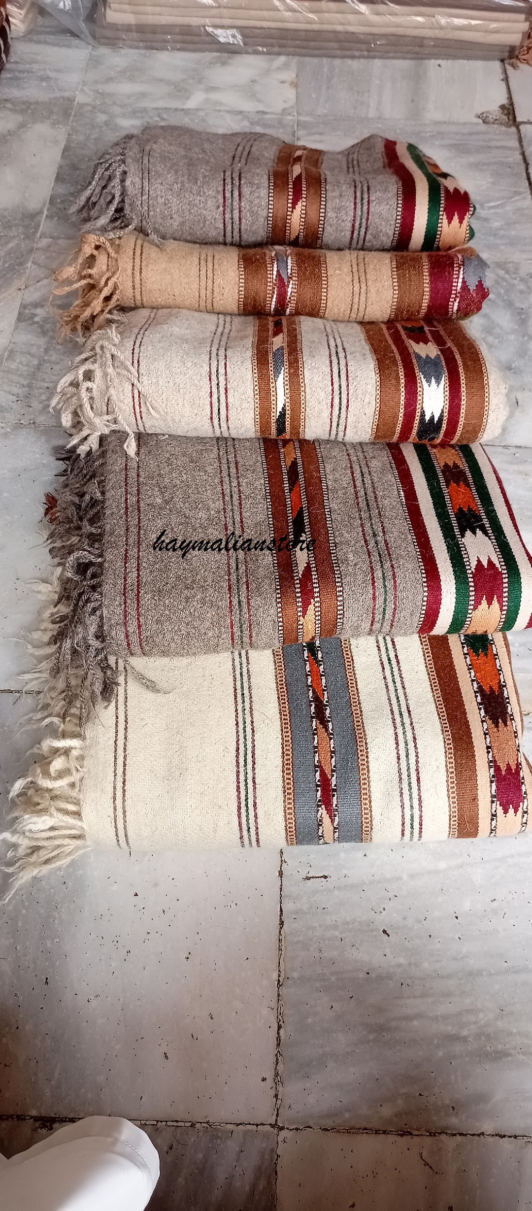 Primum Quality Afghan Patu Pure Lamb Wool Winter Blanket - Shawl Hand ...