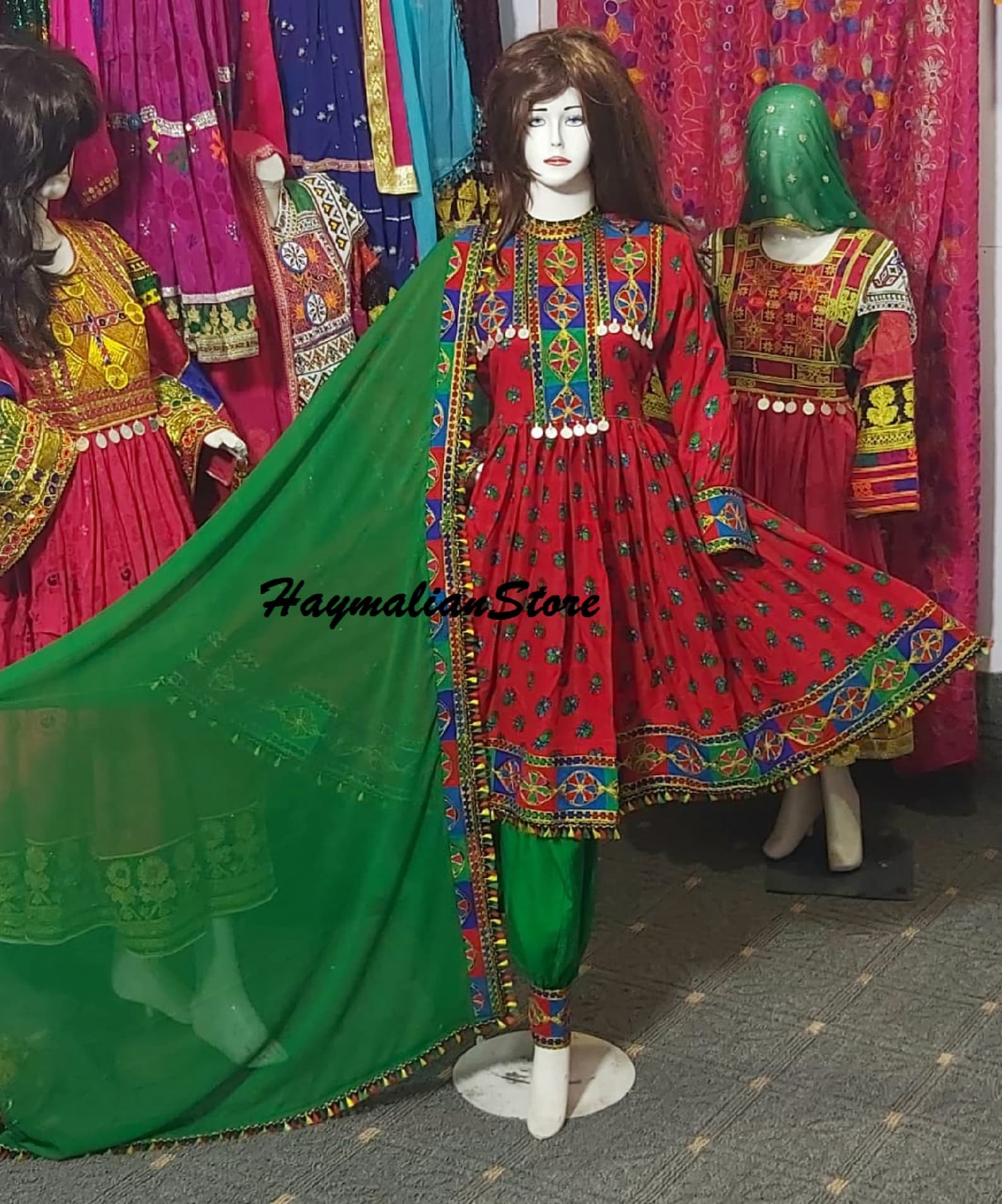 Afghan Kuchi tribe handmade multi Color silver/golden | Etsy