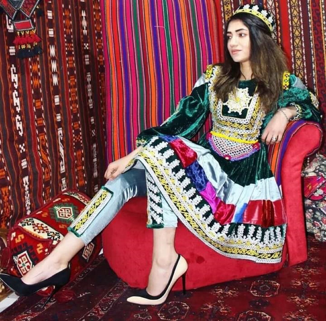 Afghan Kuchi Tribe Handmade Black Afghan Flag Traditional Embroidery ...