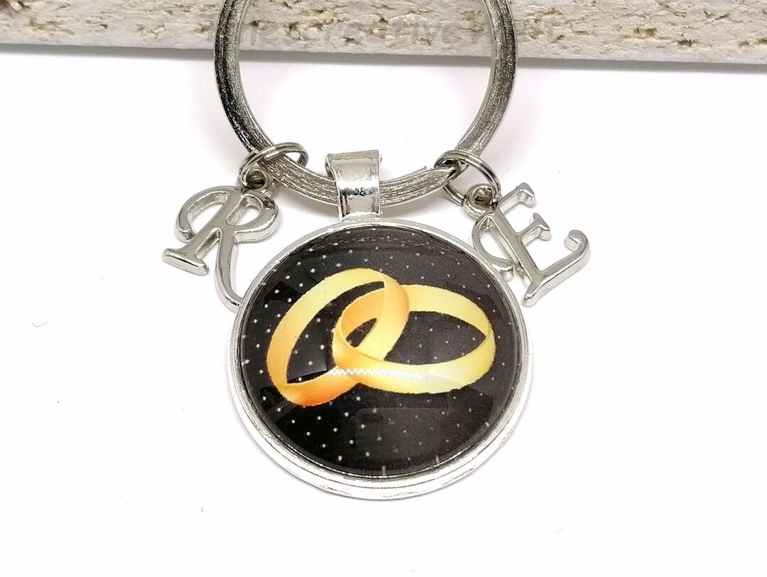 Wedding Rings, Wedding Ceremony, Personalized, Keychain, Bride and ...