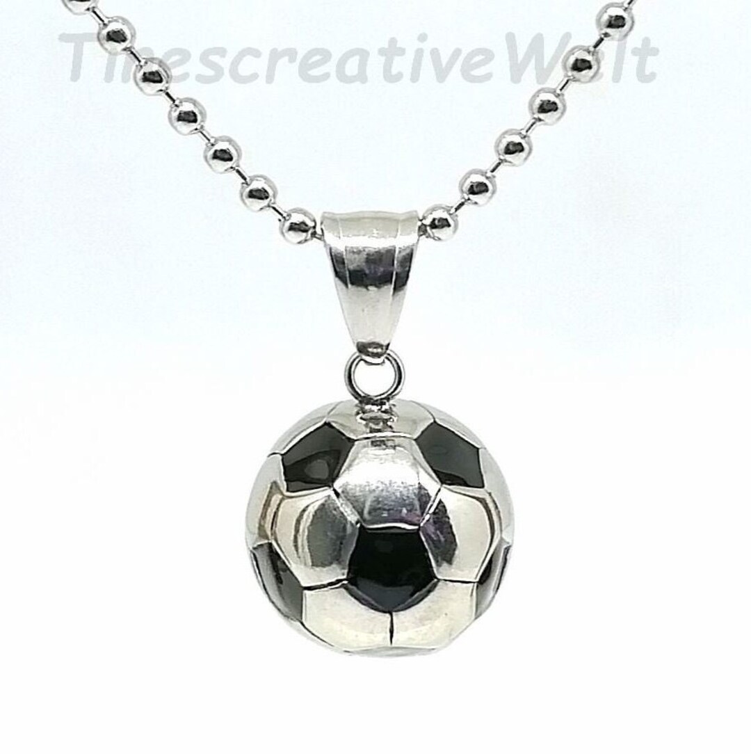 Ball Chain Stainless Steel 3D Soccer Ball Gift for Boy Gift for Man ...