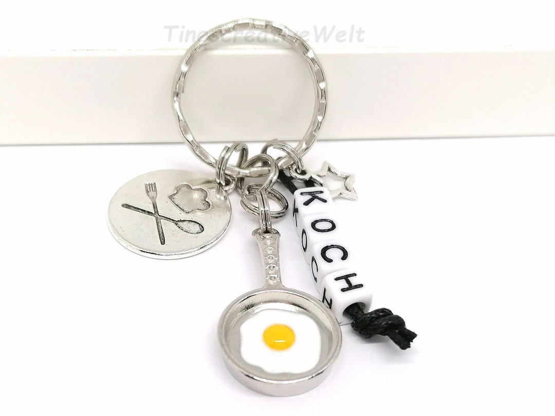 Cook, Keychain, Pan, Egg, Star, Word, Innkeeper, Birthday - Etsy