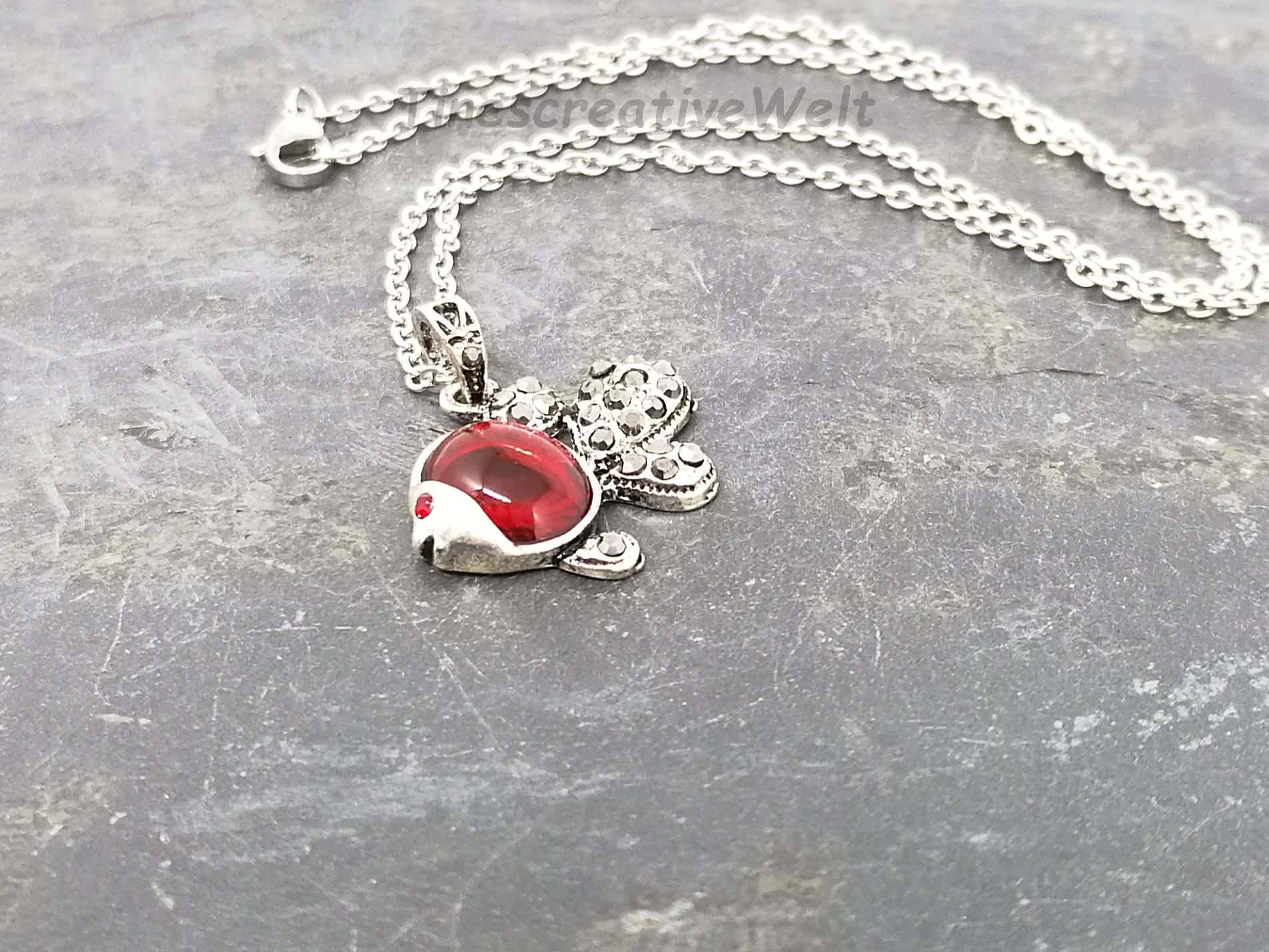 Fish Chain Fish With Rhinestone Stainless Steel Cabochon - Etsy UK