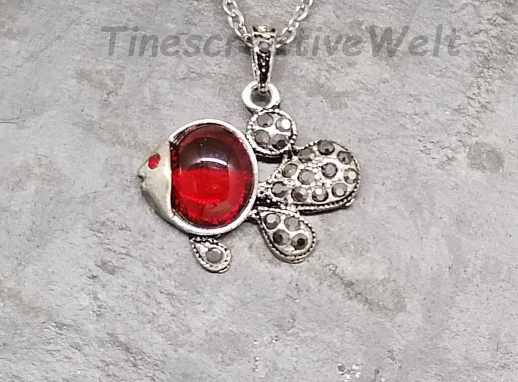 Fish Chain Fish With Rhinestone Stainless Steel Cabochon - Etsy UK