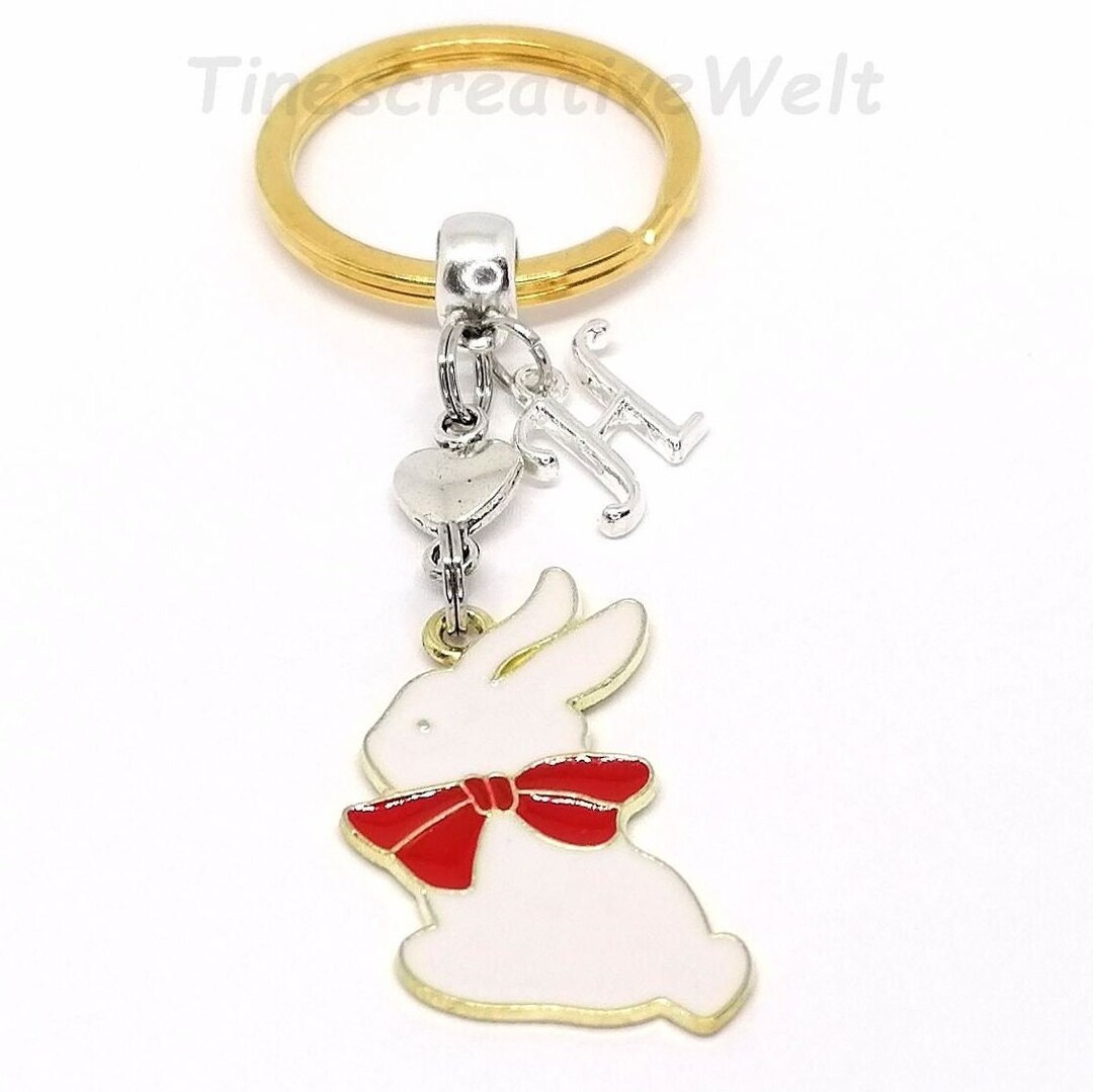 Bunny, Rabbit, Keychain, Personalized, Heart, Gift - Etsy