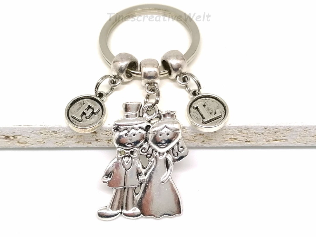 Personalized Keychain, Bride, Groom, Wedding, Wedding Couple, Bag ...