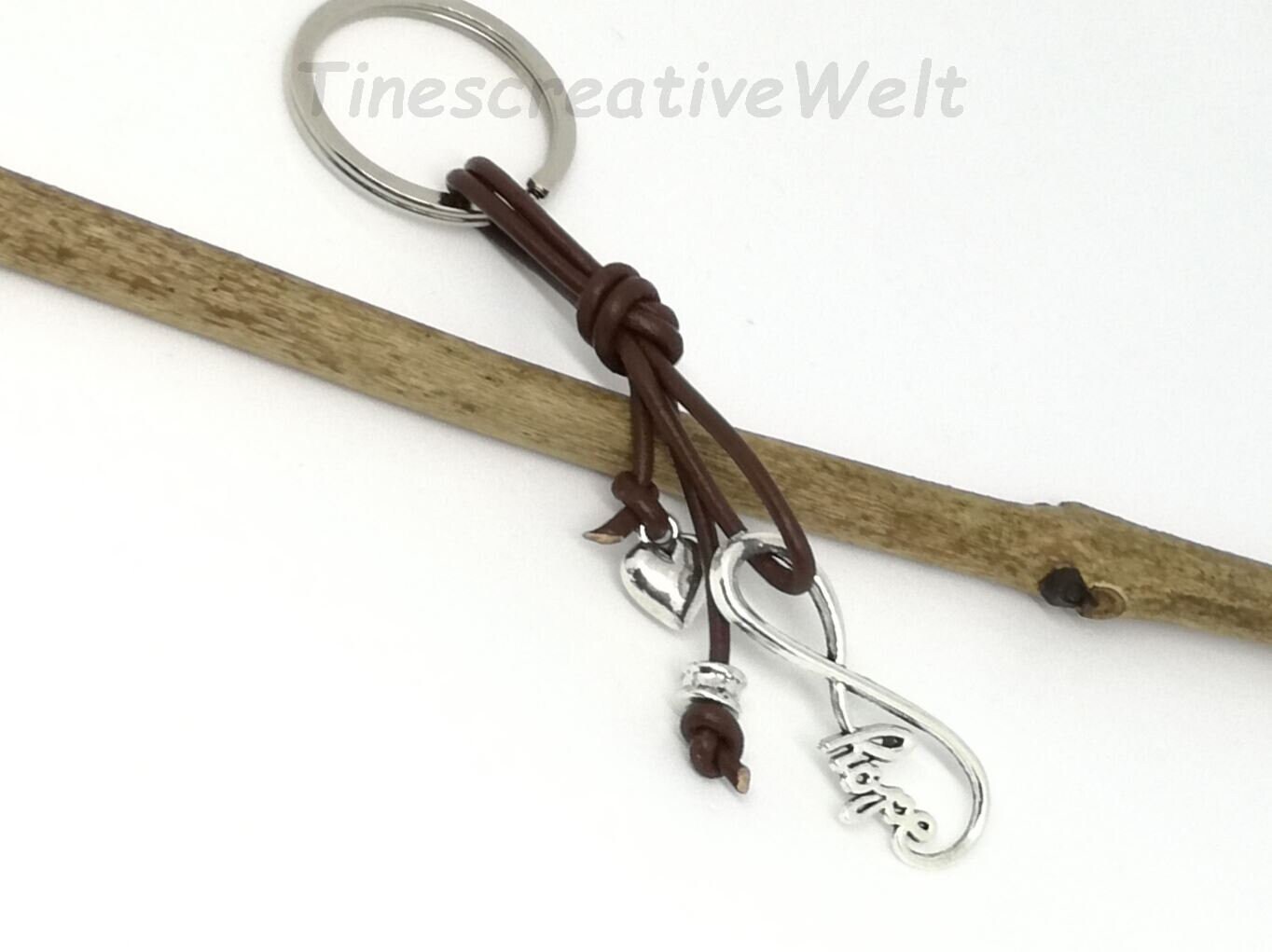 Infinity Key Chain Bag Chain Leather Infinity Hope Bag - Etsy Singapore