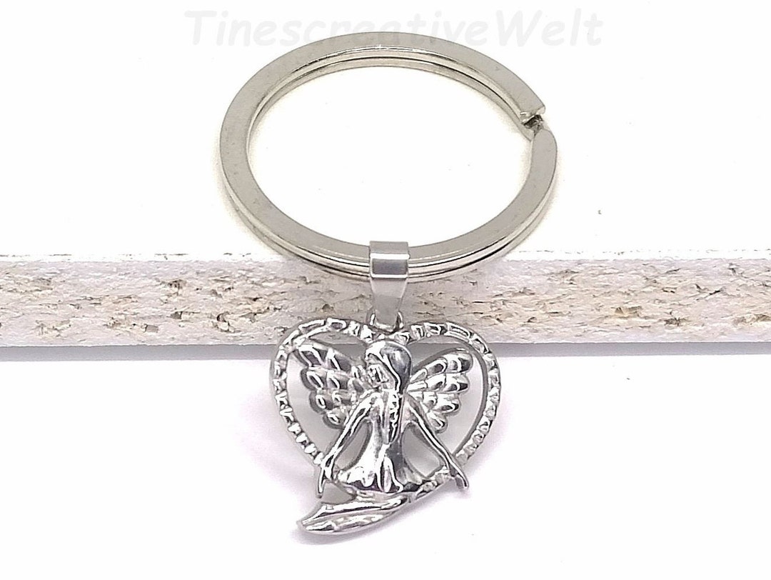 Keyring, Elf, Fairy, Stainless Steel, Angel, Heart, Fairy Tale, Lucky ...
