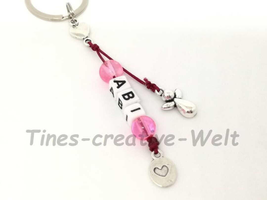 Keychain, ABI, Abitur, Guardian Angel, Angel, Word, Heart, Bag Charm ...