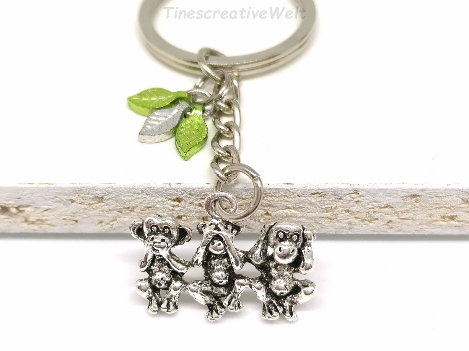 3 Monkeys Keychain Wisdom Speak Nothing See Nothing Hear - Etsy