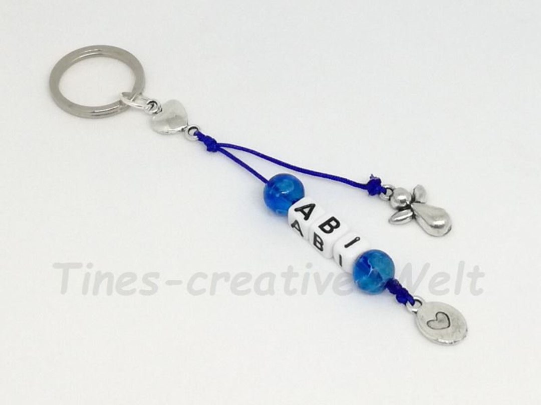 Keychain ABI, Abitur, Guardian Angel, Angel, Heart, Bag Charm, Pendant ...