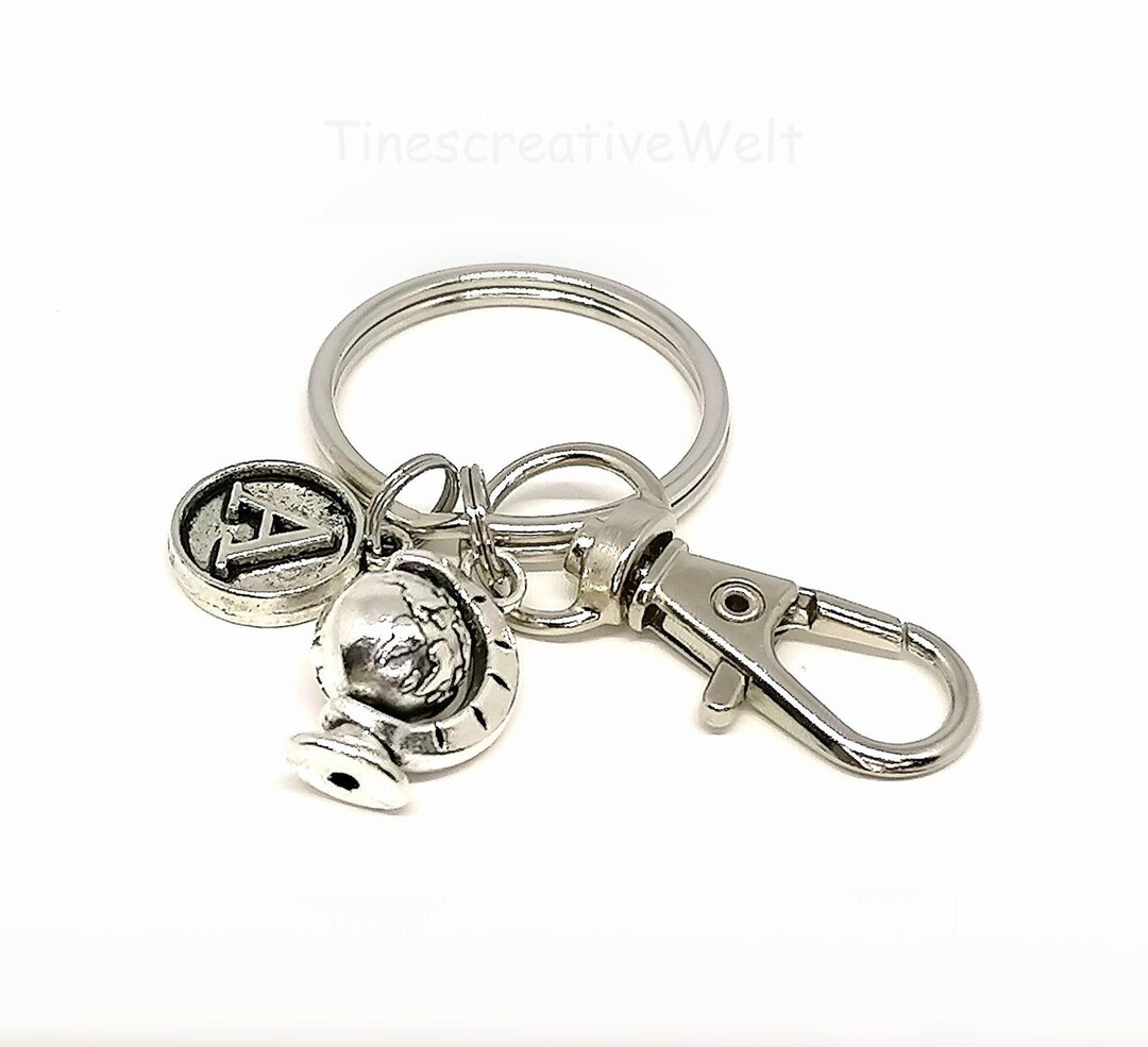 Globe, Earth Globe, Personalized, Key Ring, Bag Charm, Carabiner, Lucky ...