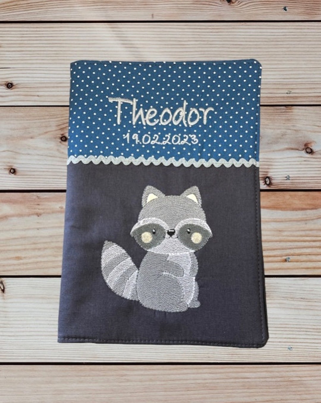 Portada del cuadernillo en U mapache gris / azul - Etsy España