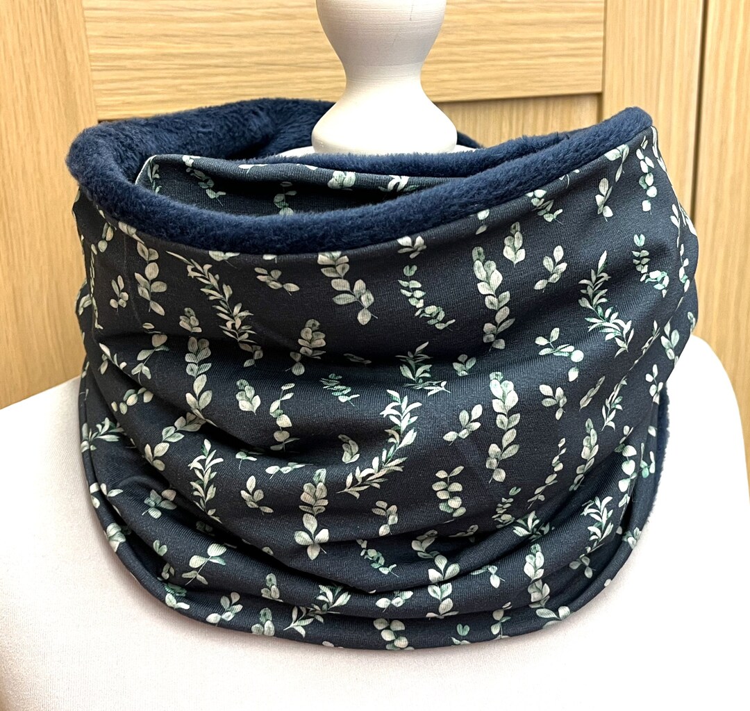 Loop Scarf Eucalyptus Blue Cozy Loop Warm Loop Round Scarf Scarf Tube ...