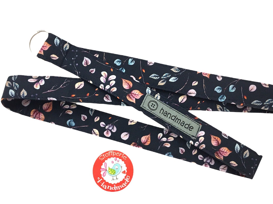 Lanyard - Leaves / Branches - Dark Blue / Apricot / Rose / Light Blue ...