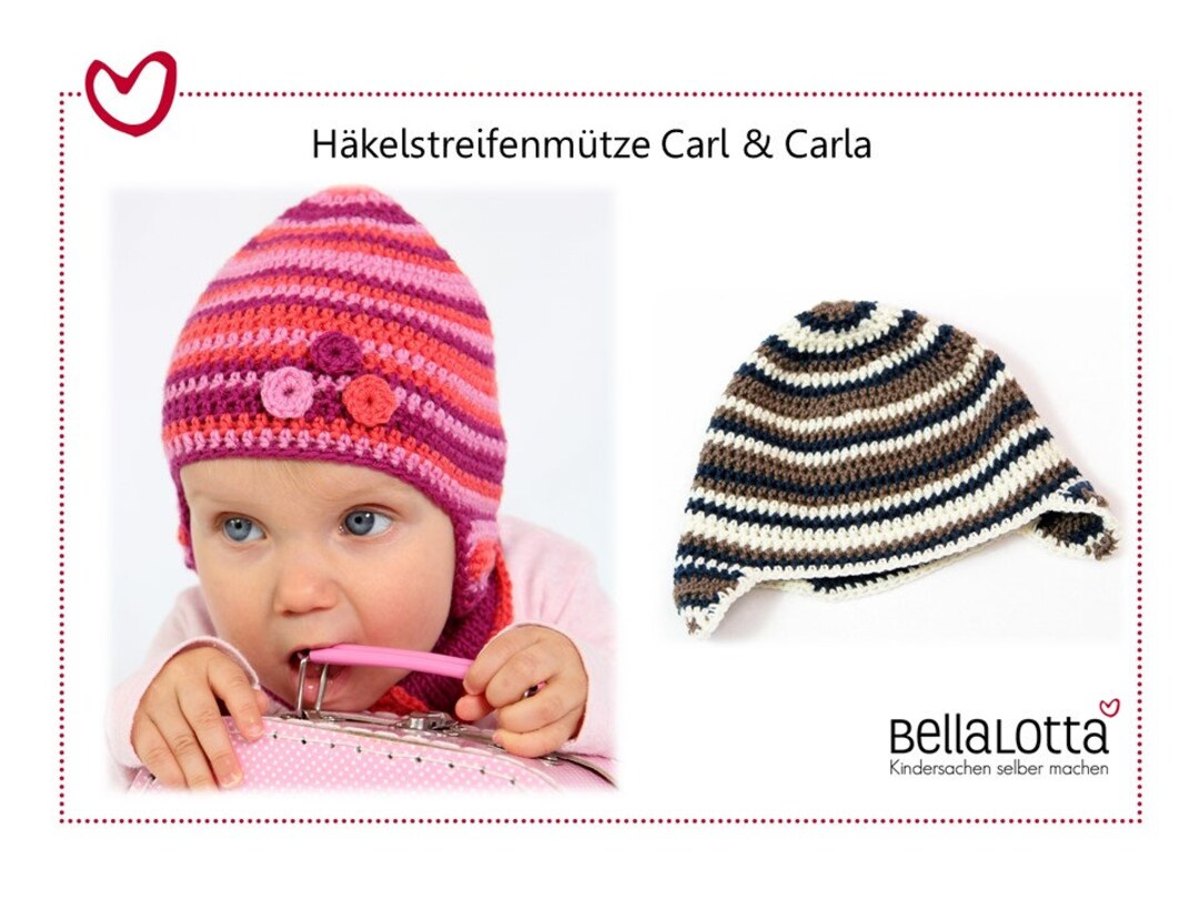 Crochet Pattern Baby Hat Carl and Carla 0-2 Years - Etsy