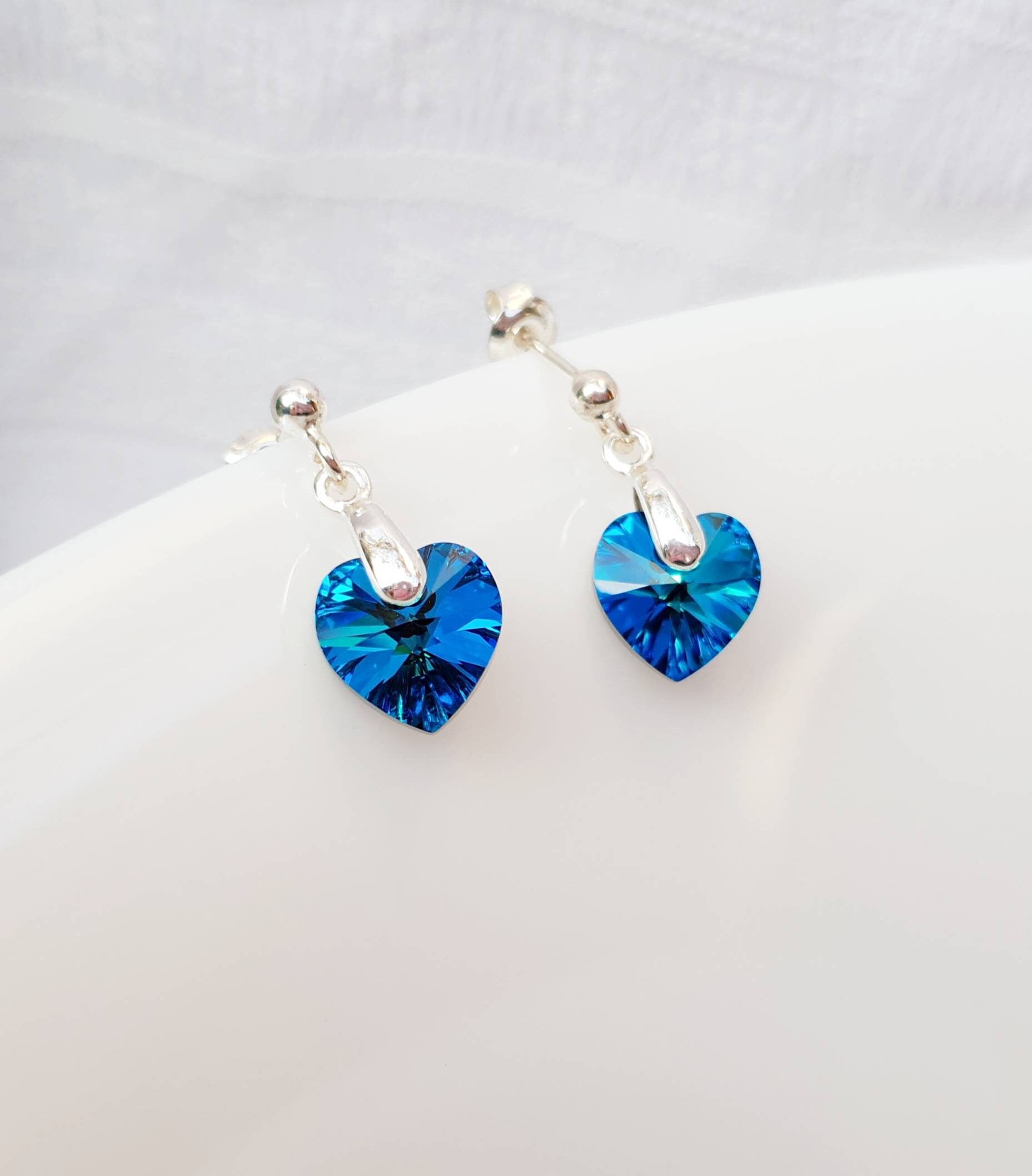 Royal Blue Earrings Swarovski Earrings Bermuda Blue Heart - Etsy Canada Royal Blue Earrings Swarovski Earrings Bermuda Blue Heart - Etsy Canada