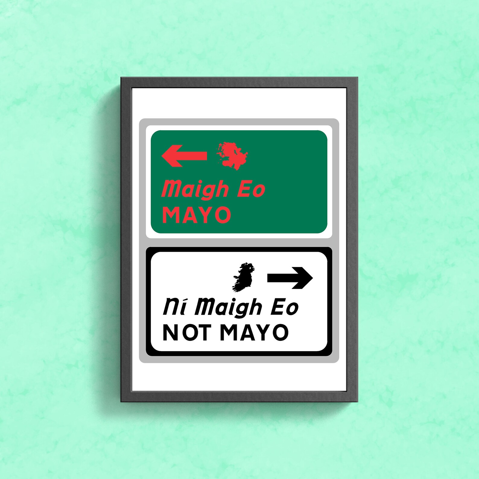 Mayo / Not Mayo Road Sign Print - Etsy