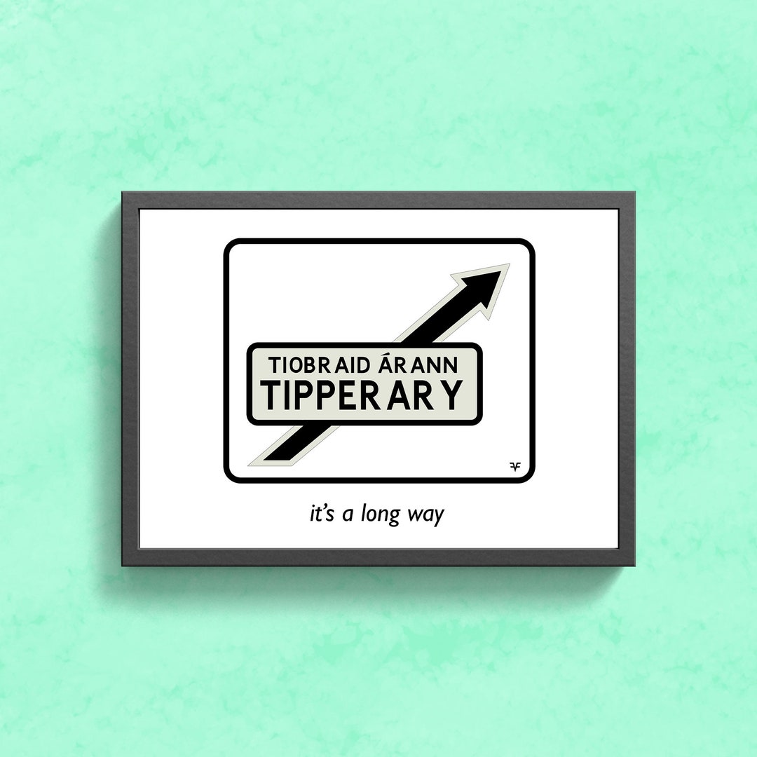 Tipperary 1960s Road Sign Print - Etsy