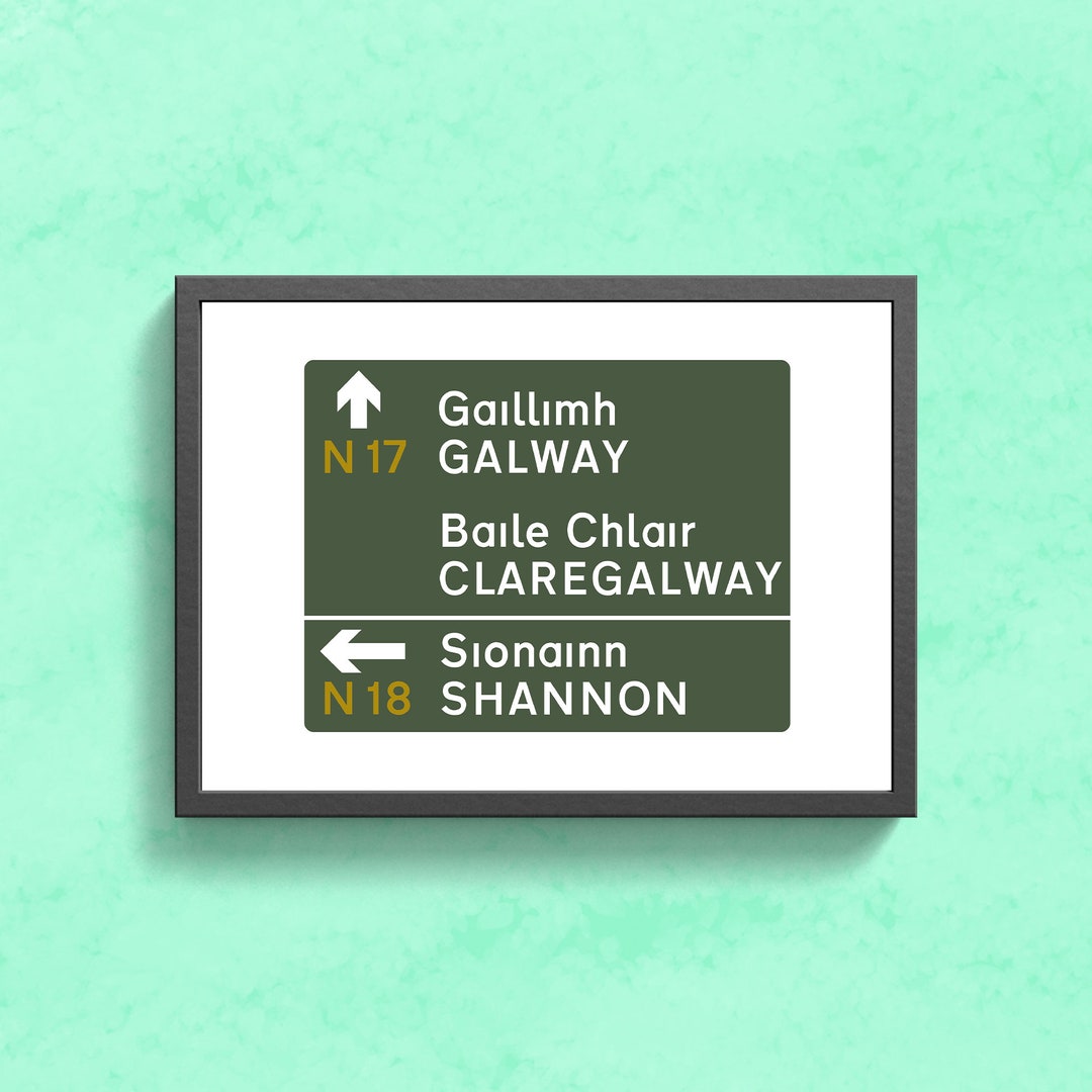 N17 1980s Road Sign Print - Etsy