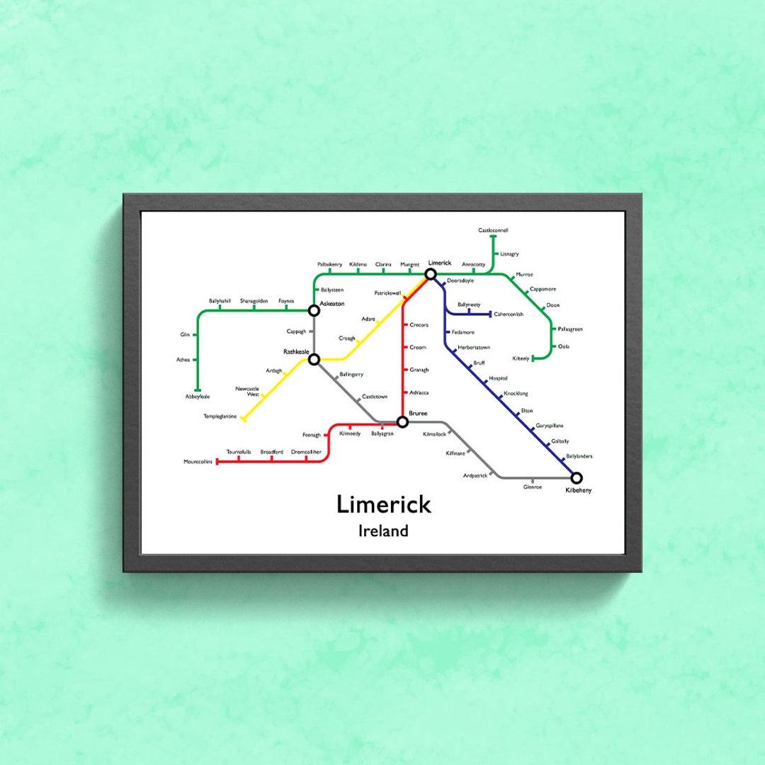 County Limerick Metro Map - Etsy