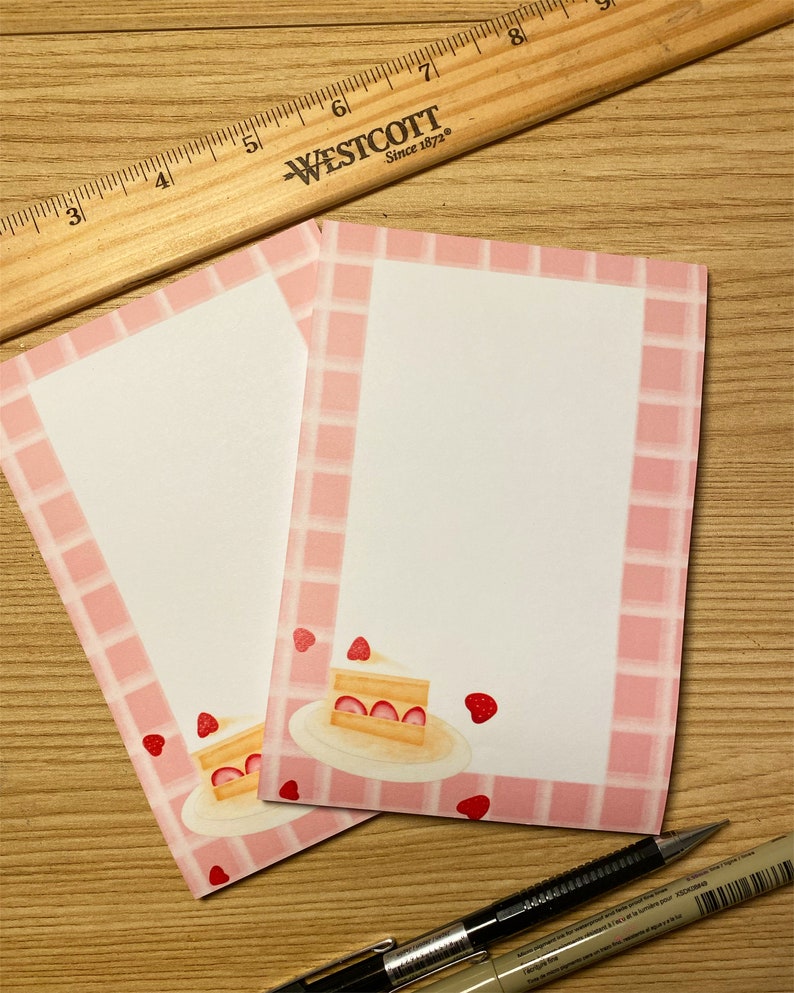 Strawberry Notepad, Strawberry Cake, Memo Pad, Big Memo Pads, Stickey ...