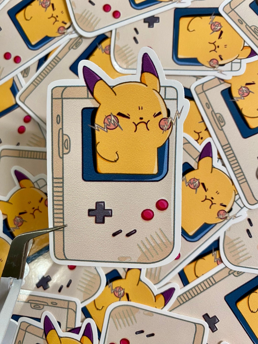 Pikachu Sticker, Pokemon, Pokemon Sticker, Retro Sticker, Retro Pikachu ...