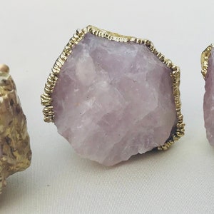 Set of 6 Rose Quartz Crystal Knobs Finish Cabinet Drawer Pull Wardrobe Dresser Interior ...