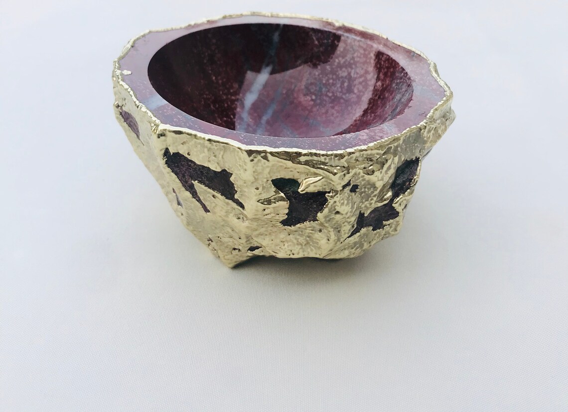 Maroon Red Agate Geode Nut/trinket/jewellery Bowl - Etsy
