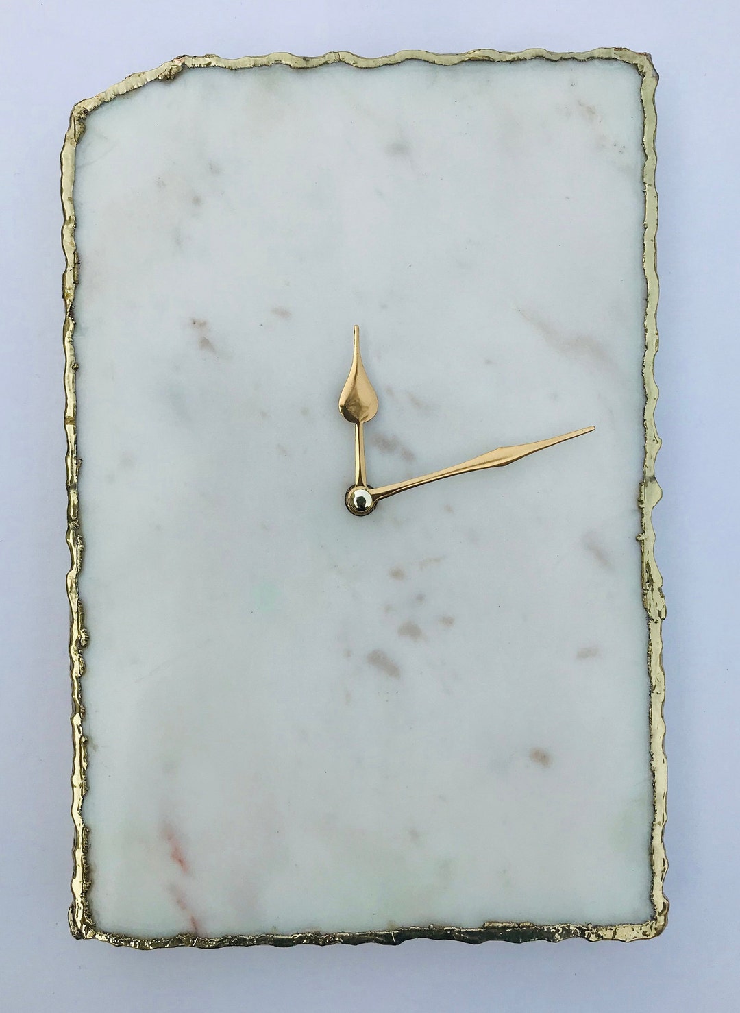 White Marble Large Wall Clock/personalised Momento - Etsy