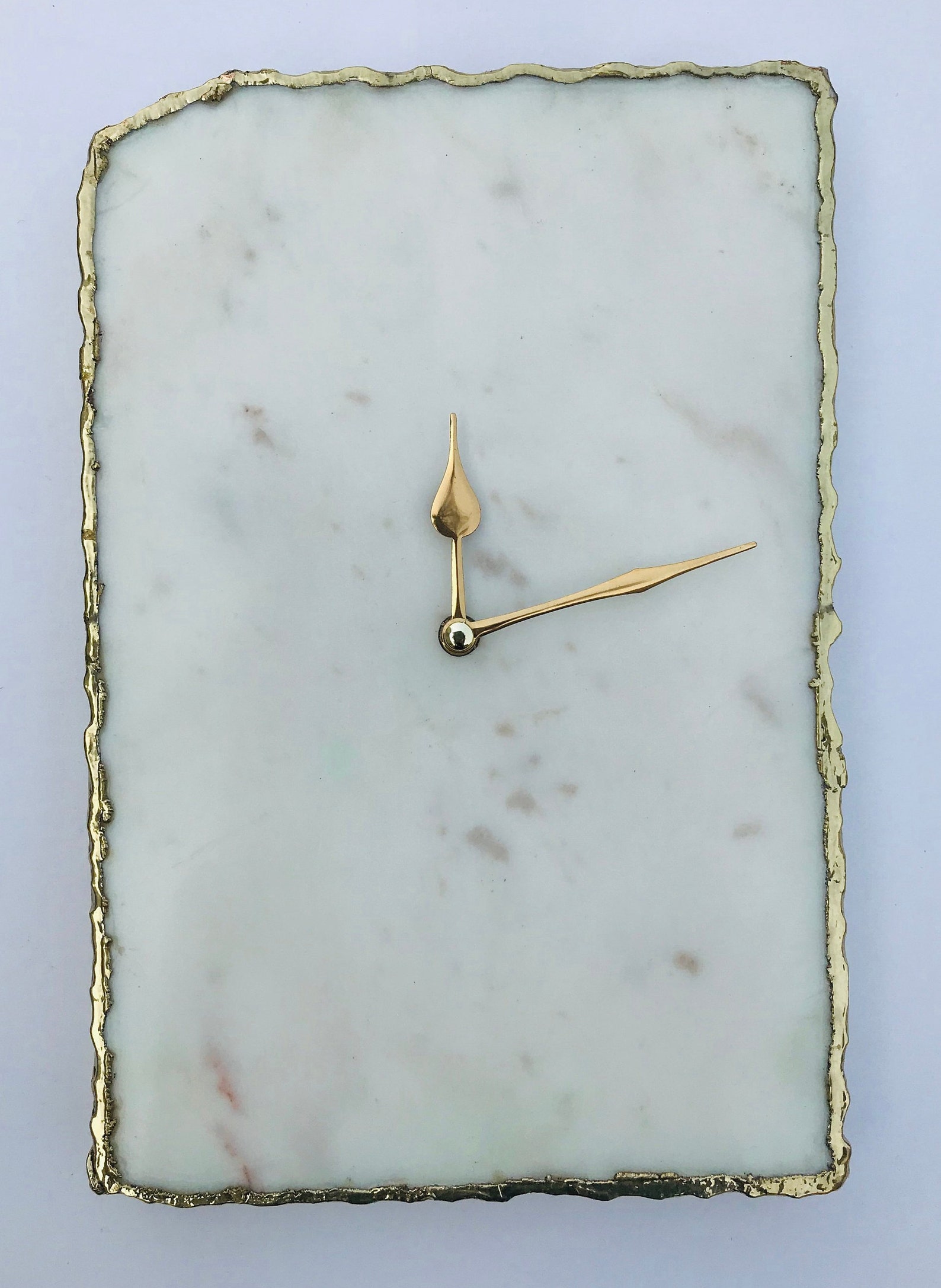 White Marble Large Wall Clock/personalised Momento - Etsy