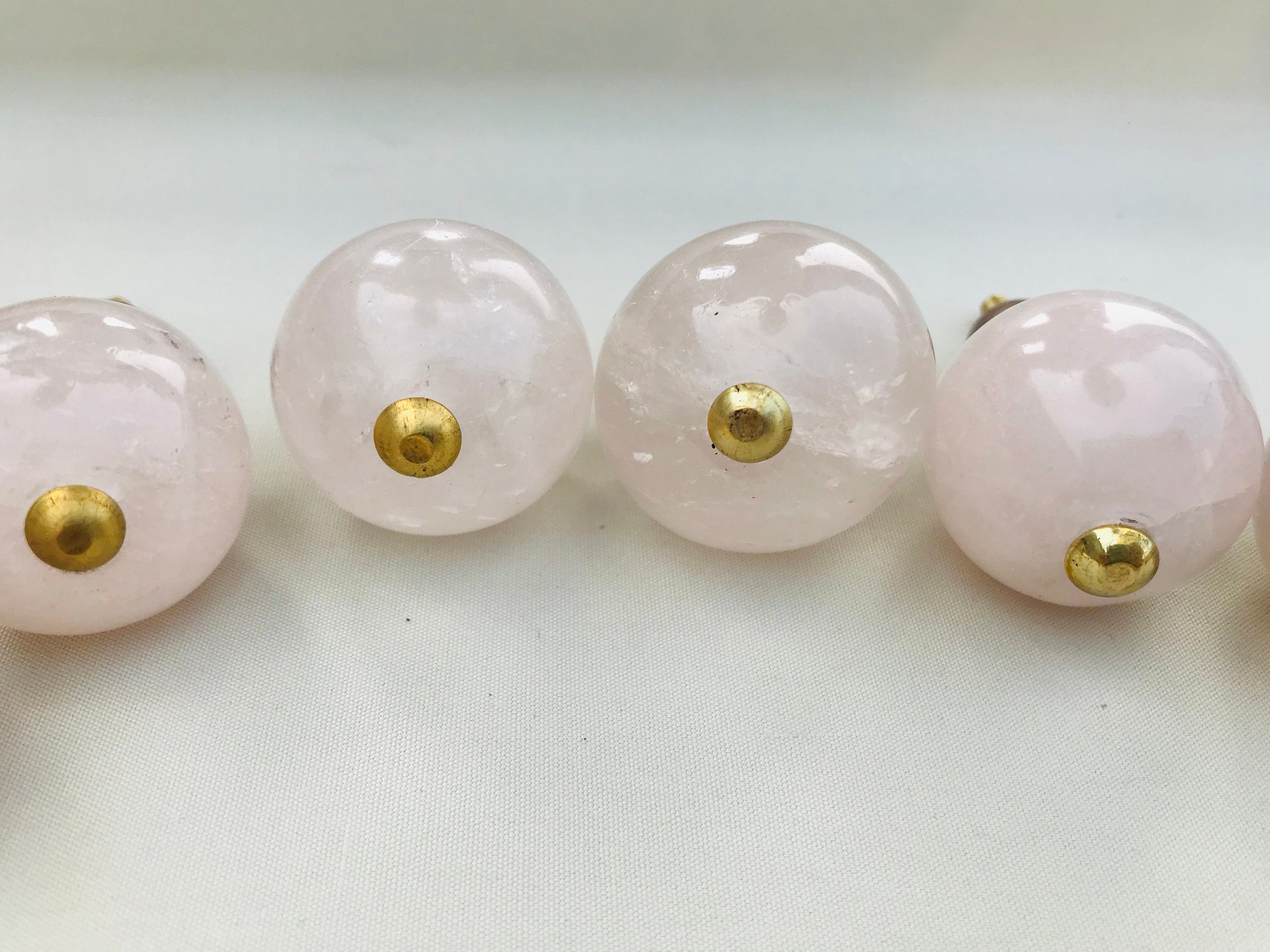 Set of 6 Rose Quartz Classic Vintage Finish Cabinet Drawer | Etsy