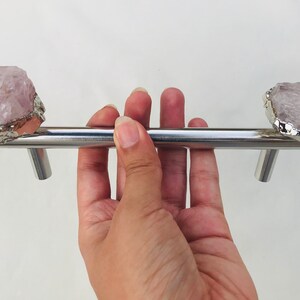 Set of 4 Cabinet/door/drawer/kitchen Handle and Pull Rose Quartz/agate ...